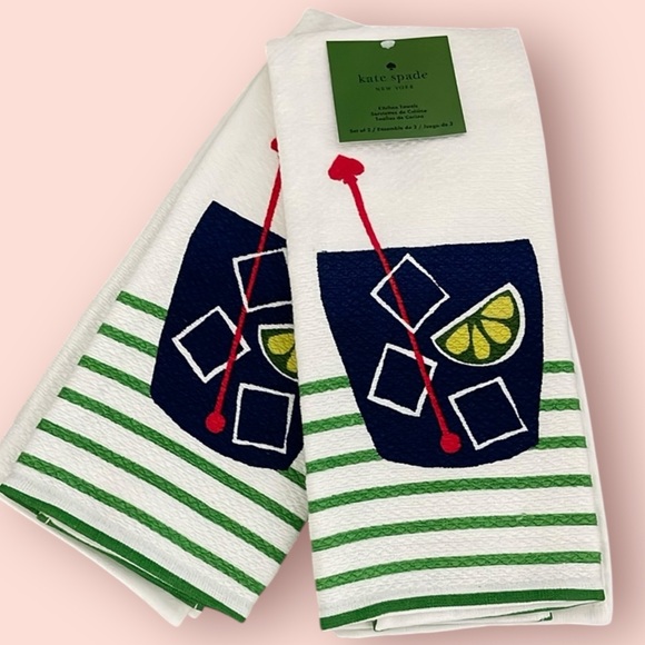 kate spade | Kitchen | Kate Spade New York Set2 Cocktail Kitchen Towels ...